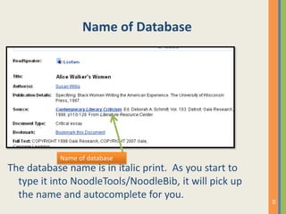 How To Cite a Reference Source from the GALE Literature Resource Center ...