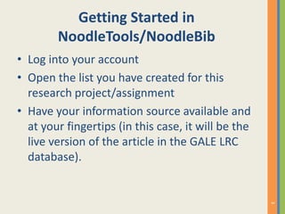 How To Cite a Reference Source from the GALE Literature Resource Center ...