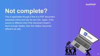 How to cite PDF properly | PPTX