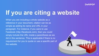 How to cite PDF properly | PPTX