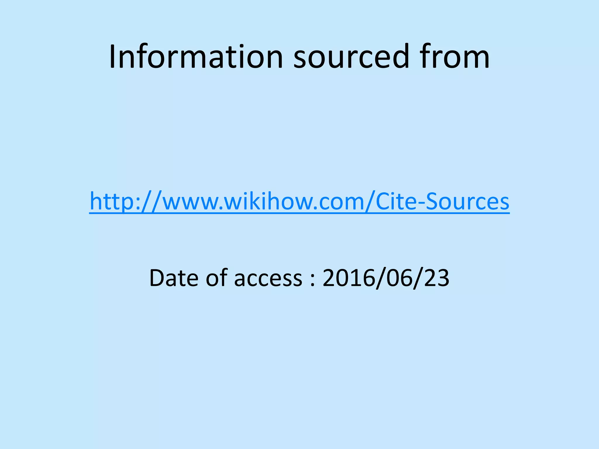 How to cite sources | PPTX