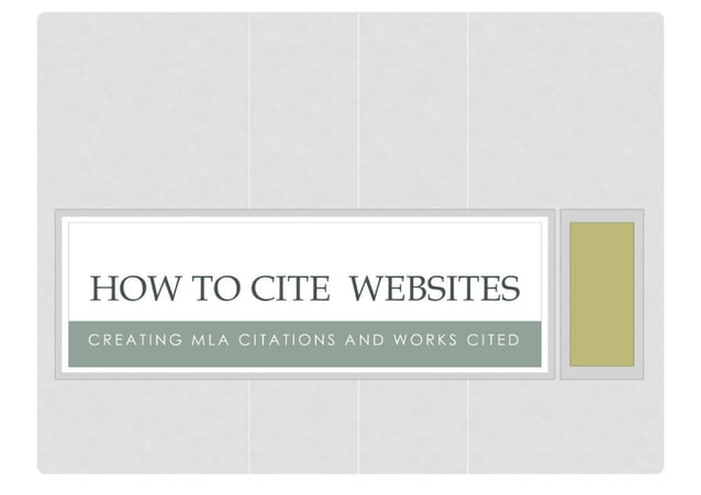 How To Cite Websites | PDF