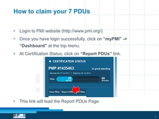 How to claim your 7 PDUs | PDF | Technology & Computing