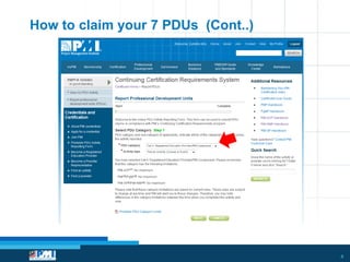 How to claim your 7 PDUs | PDF | Technology & Computing