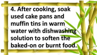 How to clean and store cooking tools and equipment | PPTX