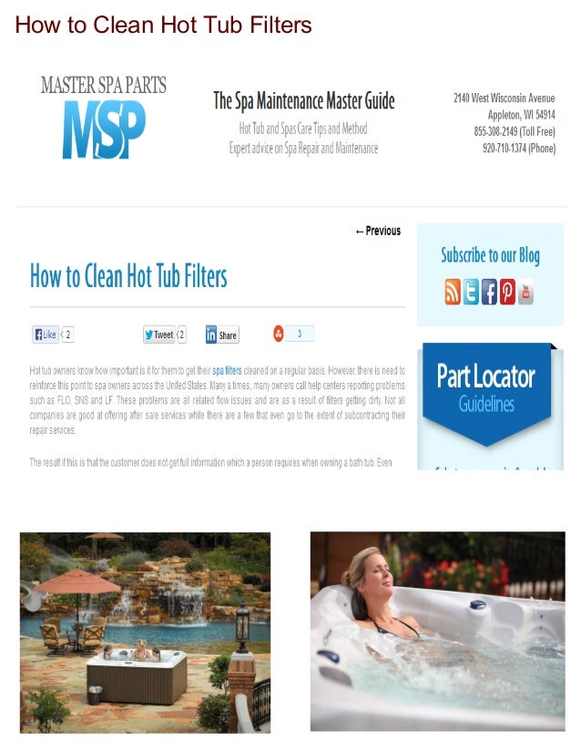 How to clean hot tub filters