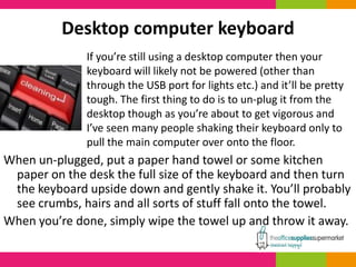 How to clean your computer keyboard | PPTX