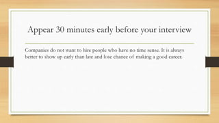 How to clear an interview | PPTX