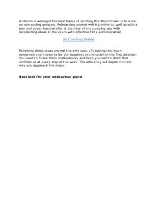 How to clear ias exam in first attempt
