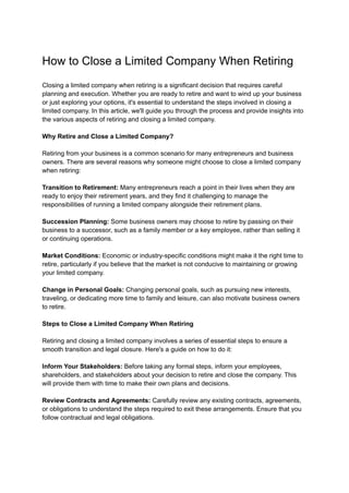 How to Close a Limited Company When Retiring simpe new.pdf