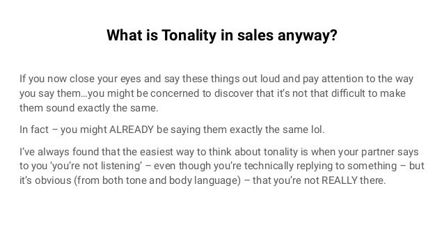 How to close sales like clockwork by using killer tonality | PDF