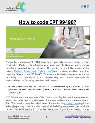 How to code CPT 99490? | PDF