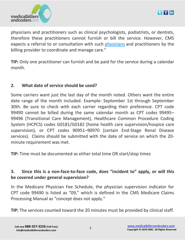 How to code CPT 99490? | PDF