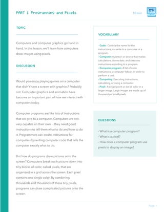 Coding - Pixel Art | PDF