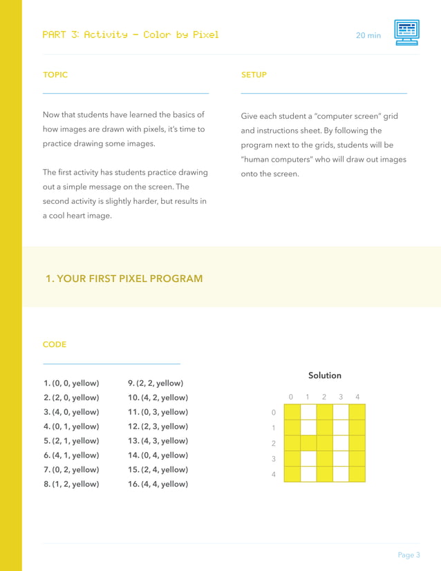 Coding - Pixel Art | PDF