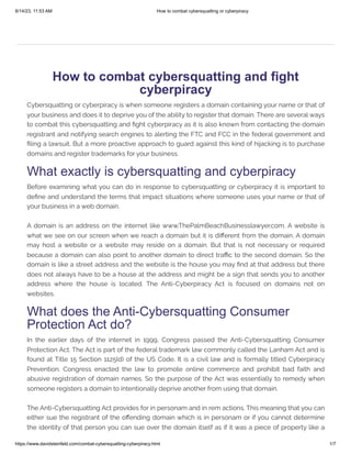 How to combat cybersquatting or cyberpiracy.pdf