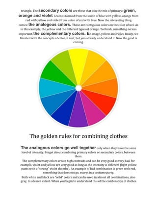 How to combine colors in men's clothing | PDF