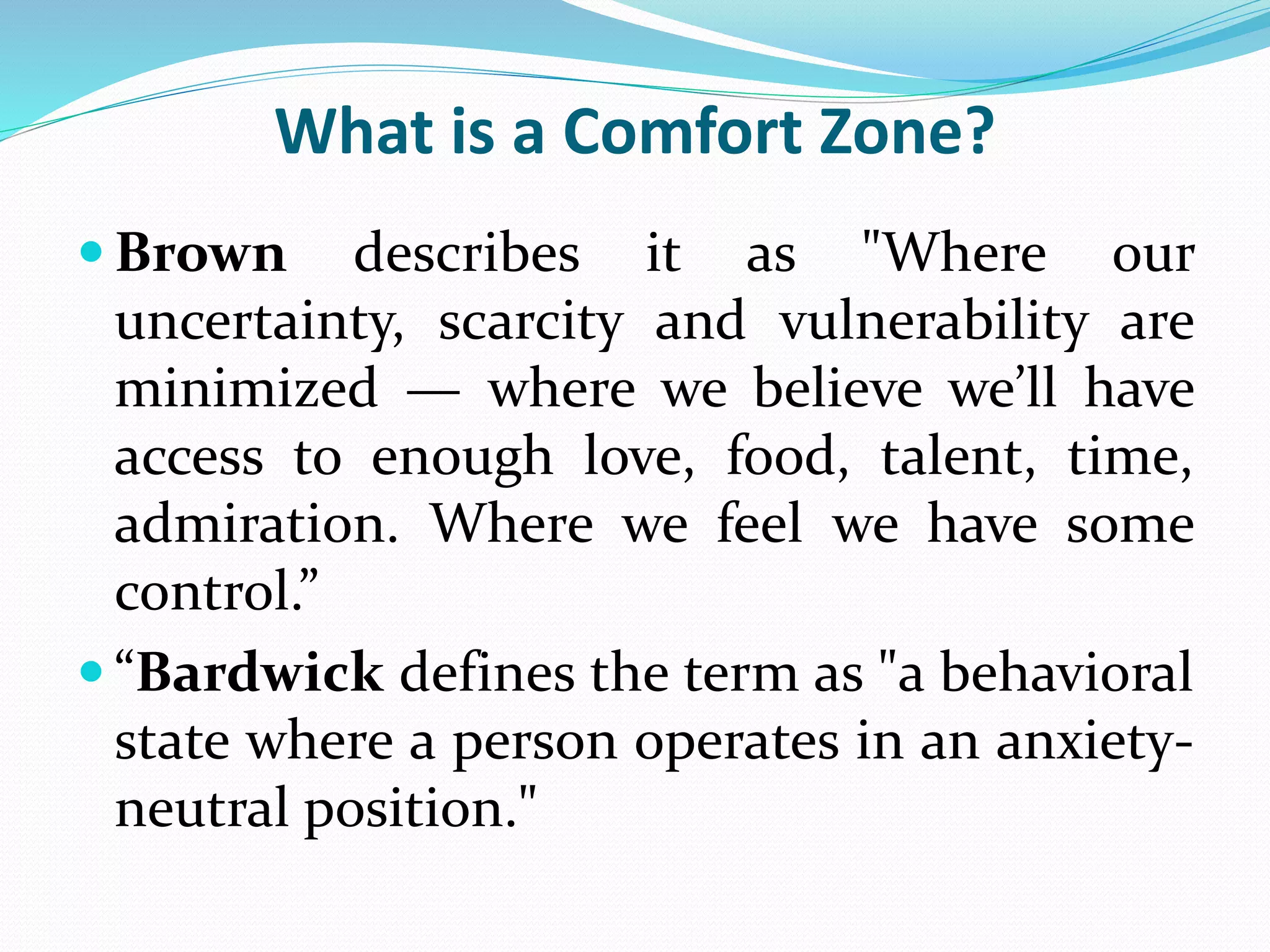 How to come out of a comfort zone ppt | PPTX
