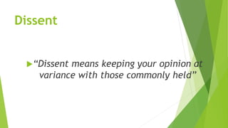 How to communicate dissent at work | PPTX