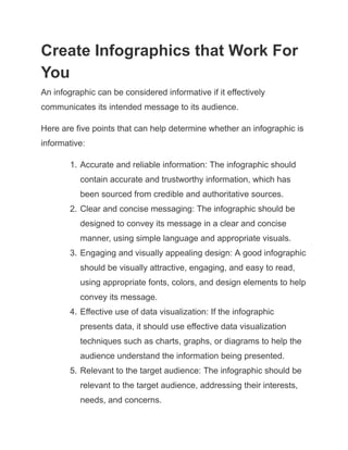 How to Communicate Effectively via Infographics - ColorWhistle | PDF