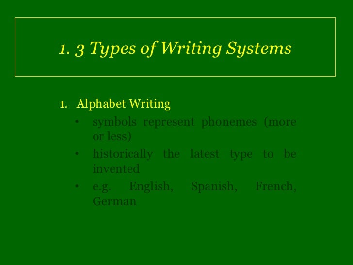 How to compare 2 writing systems