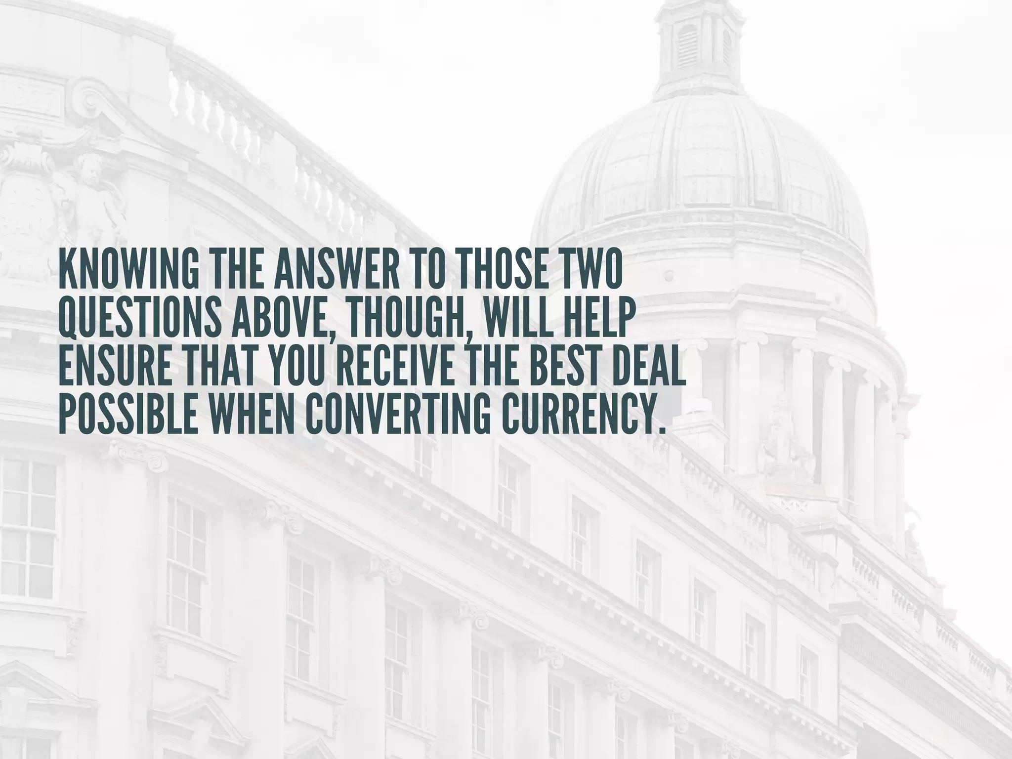 How to Compare Currency Exchange Rates | PDF