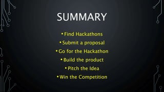 How to compete in hackathons | PPT