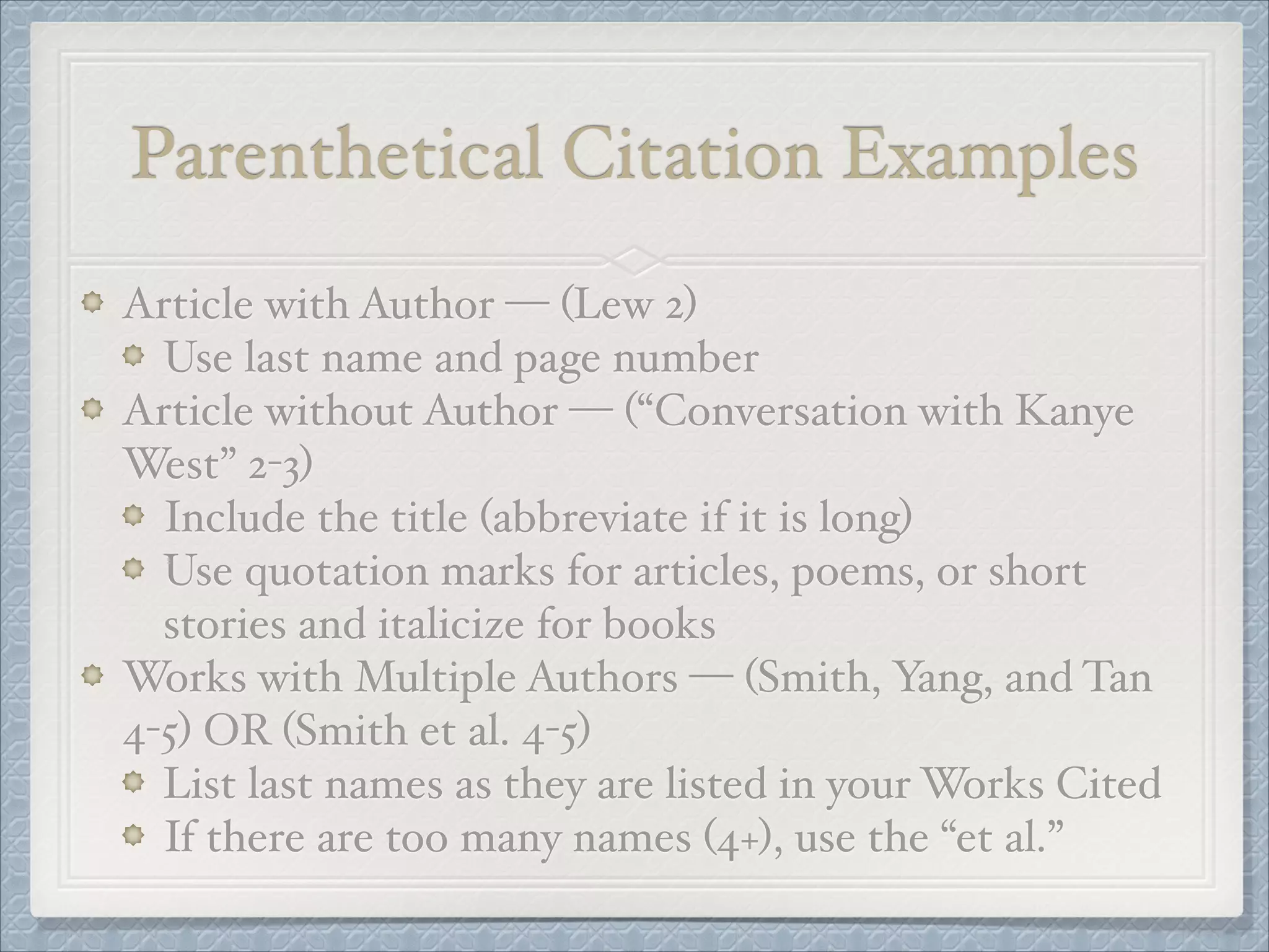How to Write an Effective Conclusion and Parenthetical Citations | PDF