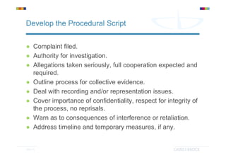 HOW TO CONDUCT A BULLET PROOF HARASSMENT INVESTIGATION | PPT
