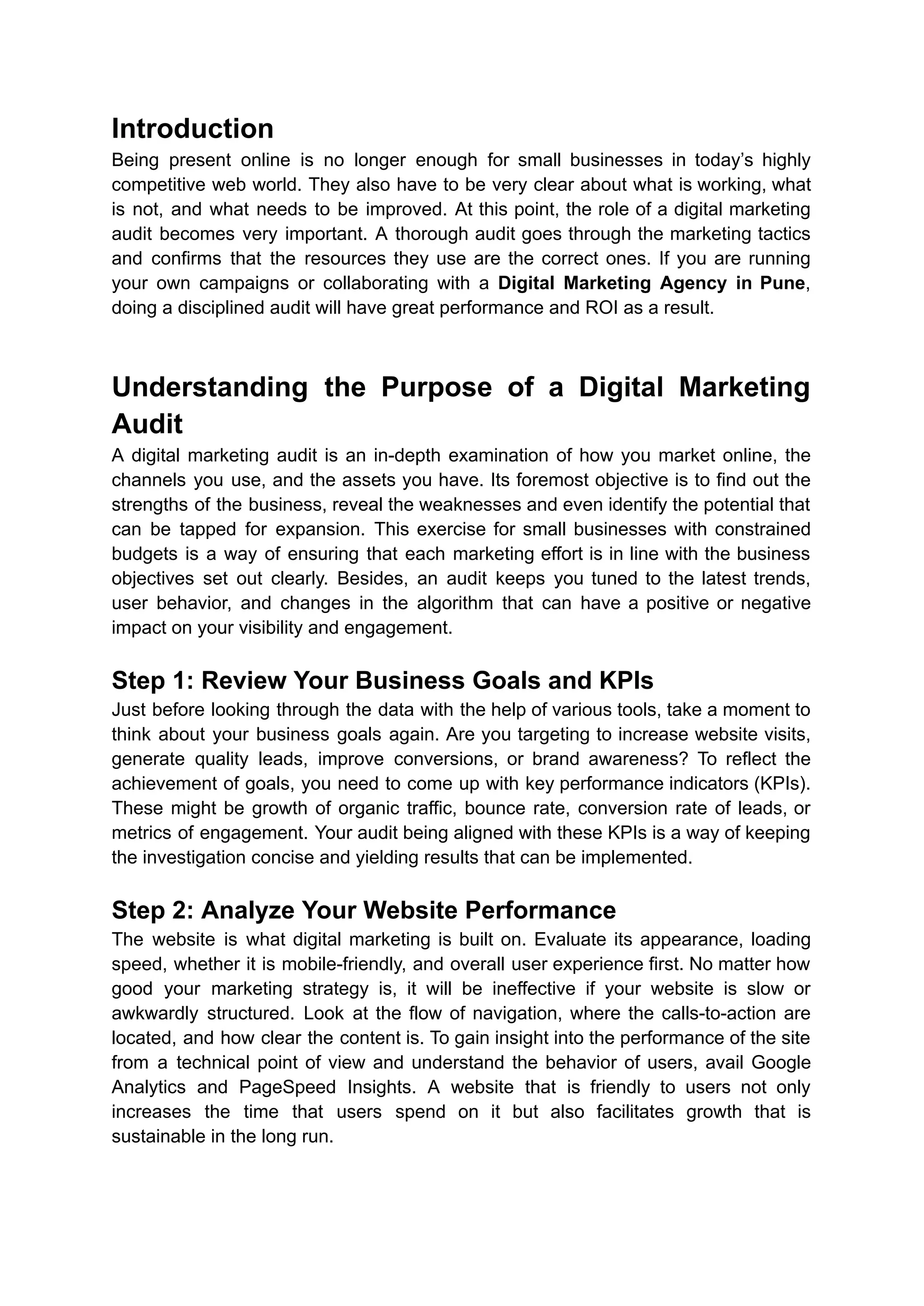How to Conduct a Comprehensive Digital Marketing Audit for Small ...