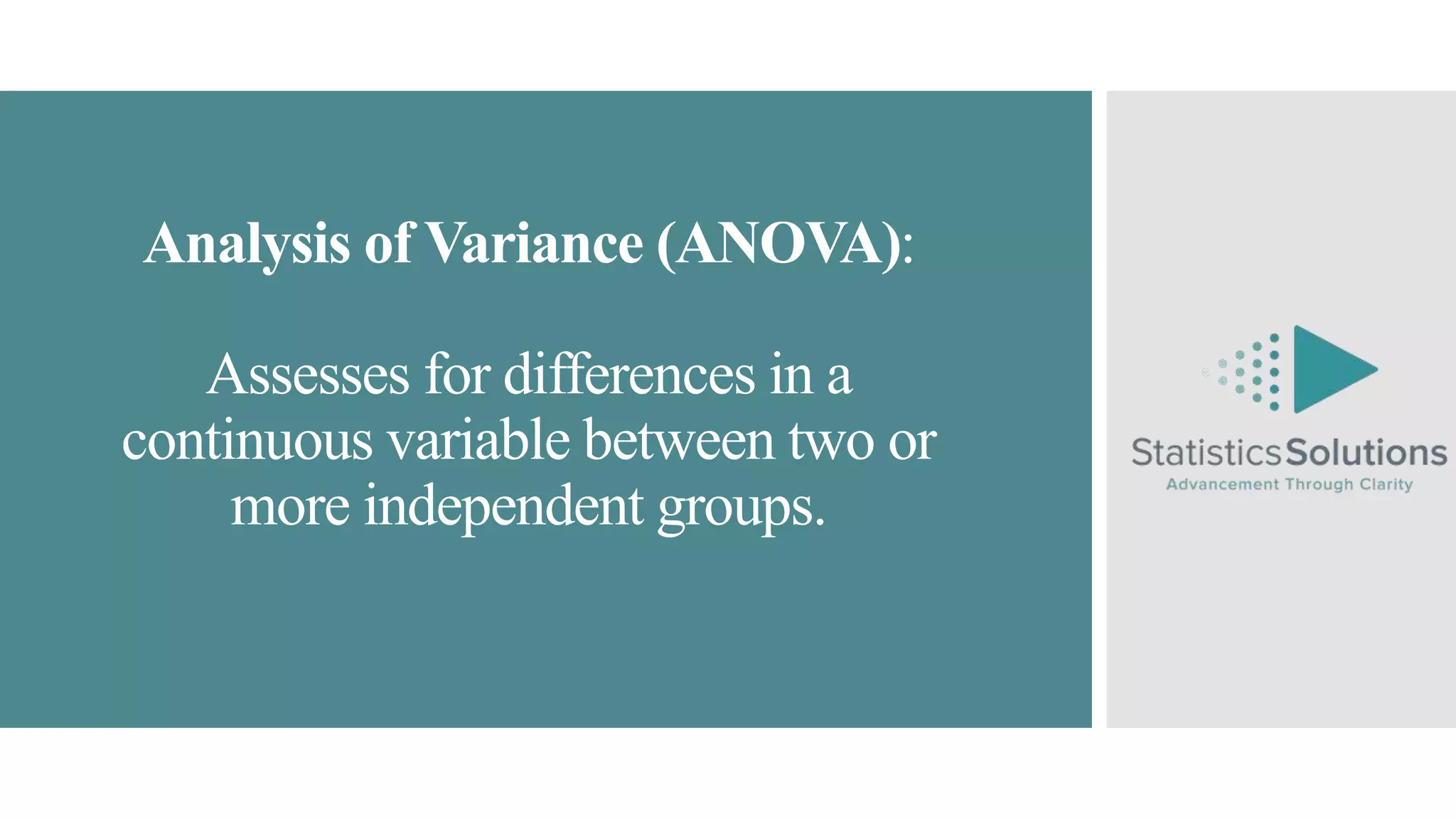 How to Conduct and Interpret ANOVAs | PPTX | Educational Assessment ...