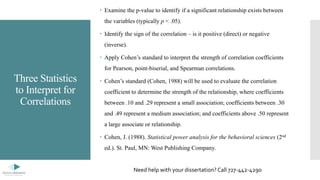 How to Conduct and Interpret Correlation Tests | PPTX