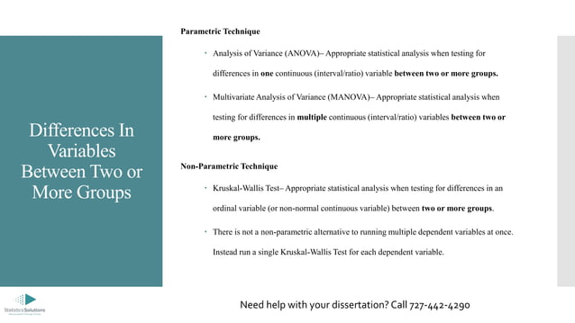 How to Conduct and Interpret Tests of Differences | PPTX