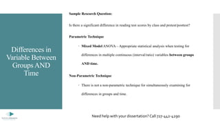 How to Conduct and Interpret Tests of Differences | PPTX