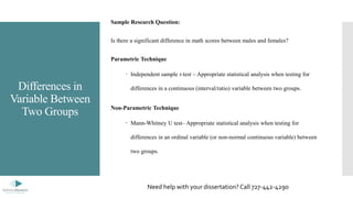 How to Conduct and Interpret Tests of Differences | PPTX