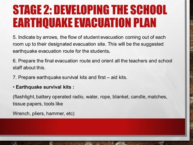 How to conduct an earthquake drill in school.pdf | Secondary Education ...