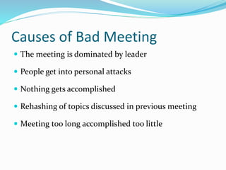 How to conduct effective meeting | PPTX