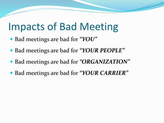 How to conduct effective meeting | PPTX