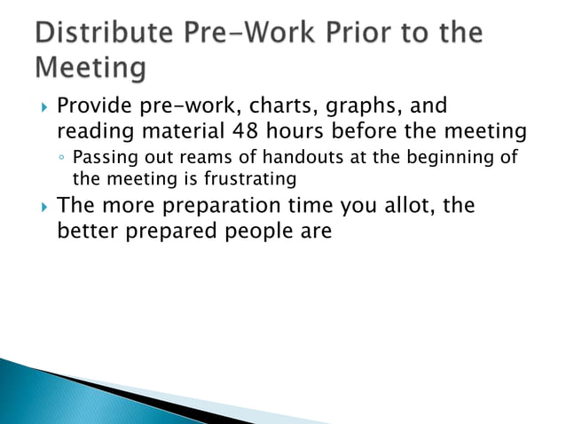 How to conduct effective meetings | PPTX