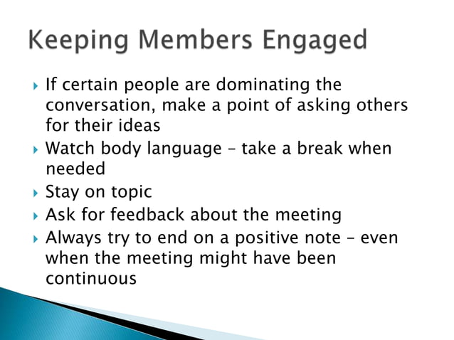 How to conduct effective meetings | PPTX