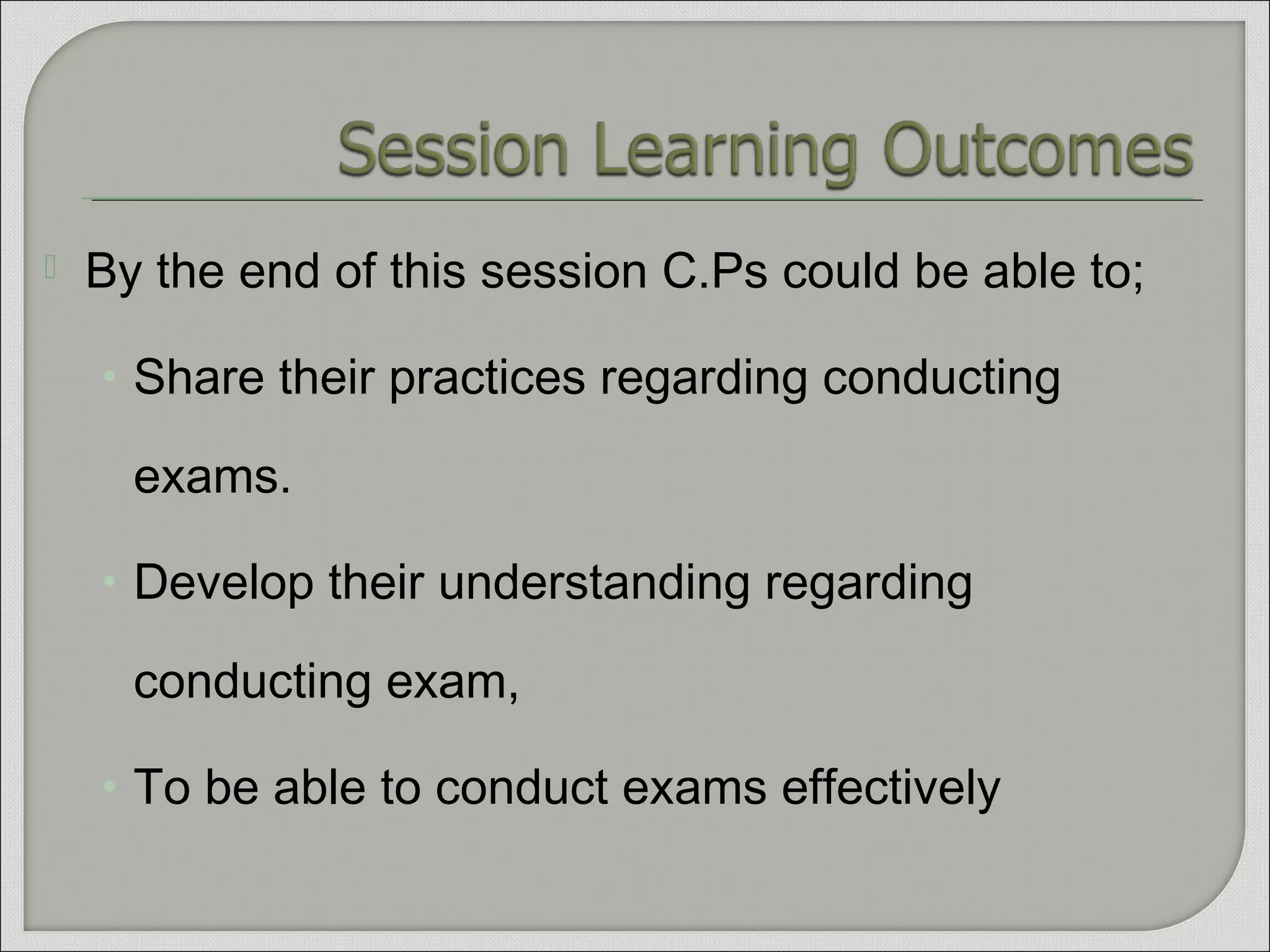 How to conduct exam | PPT