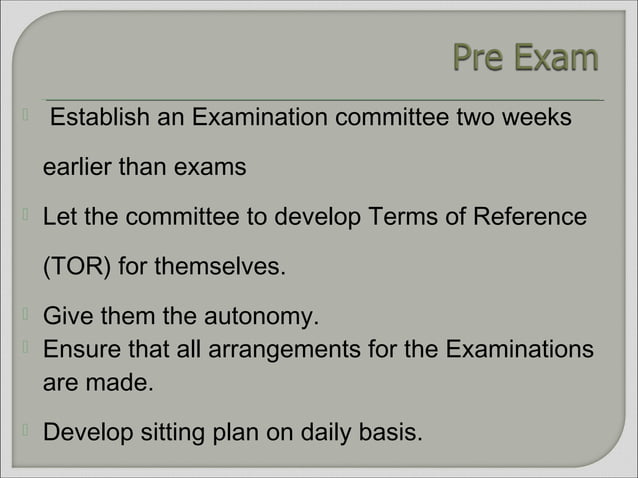 How to conduct exam | PPT