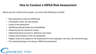 HIPAA Compliance Made Easy: Conducting a Risk Assessment | PDF
