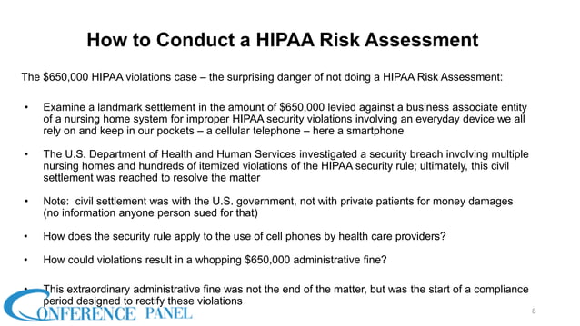 HIPAA Compliance Made Easy: Conducting a Risk Assessment | PPT