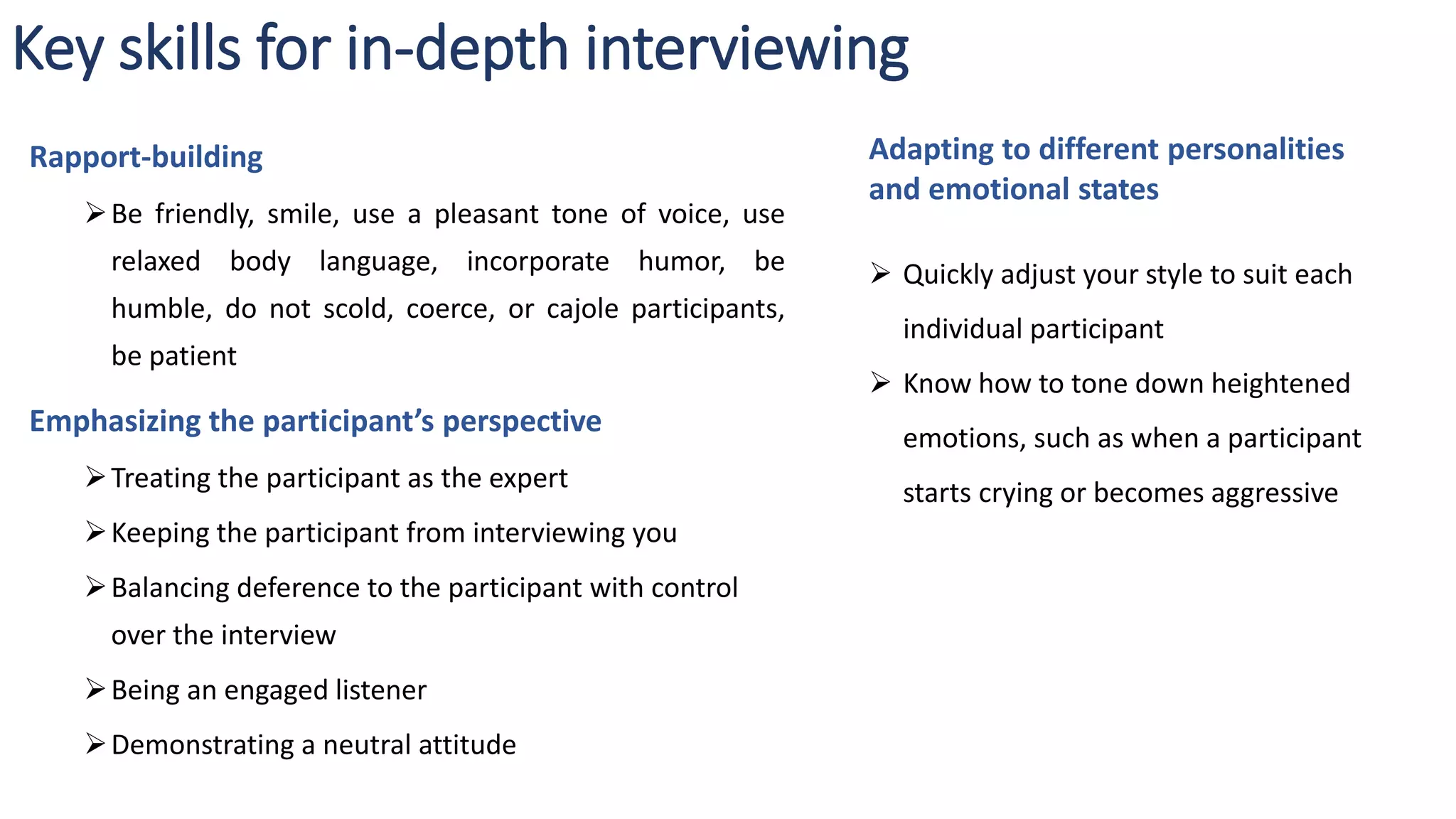 How to conduct in depth interview | PPTX