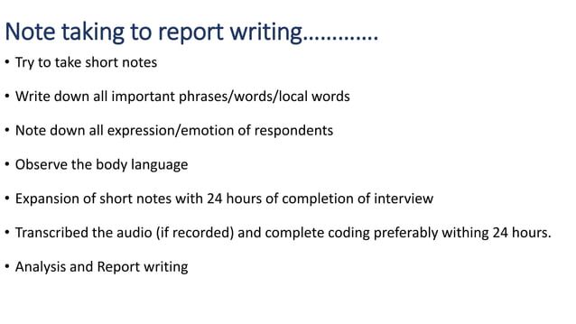 How to conduct in depth interview | PPTX