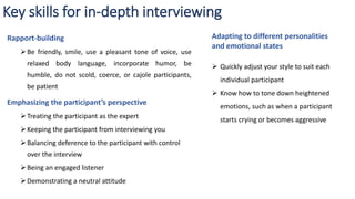 How to conduct in depth interview | PPTX