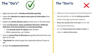 How to conduct in depth interview | PPTX