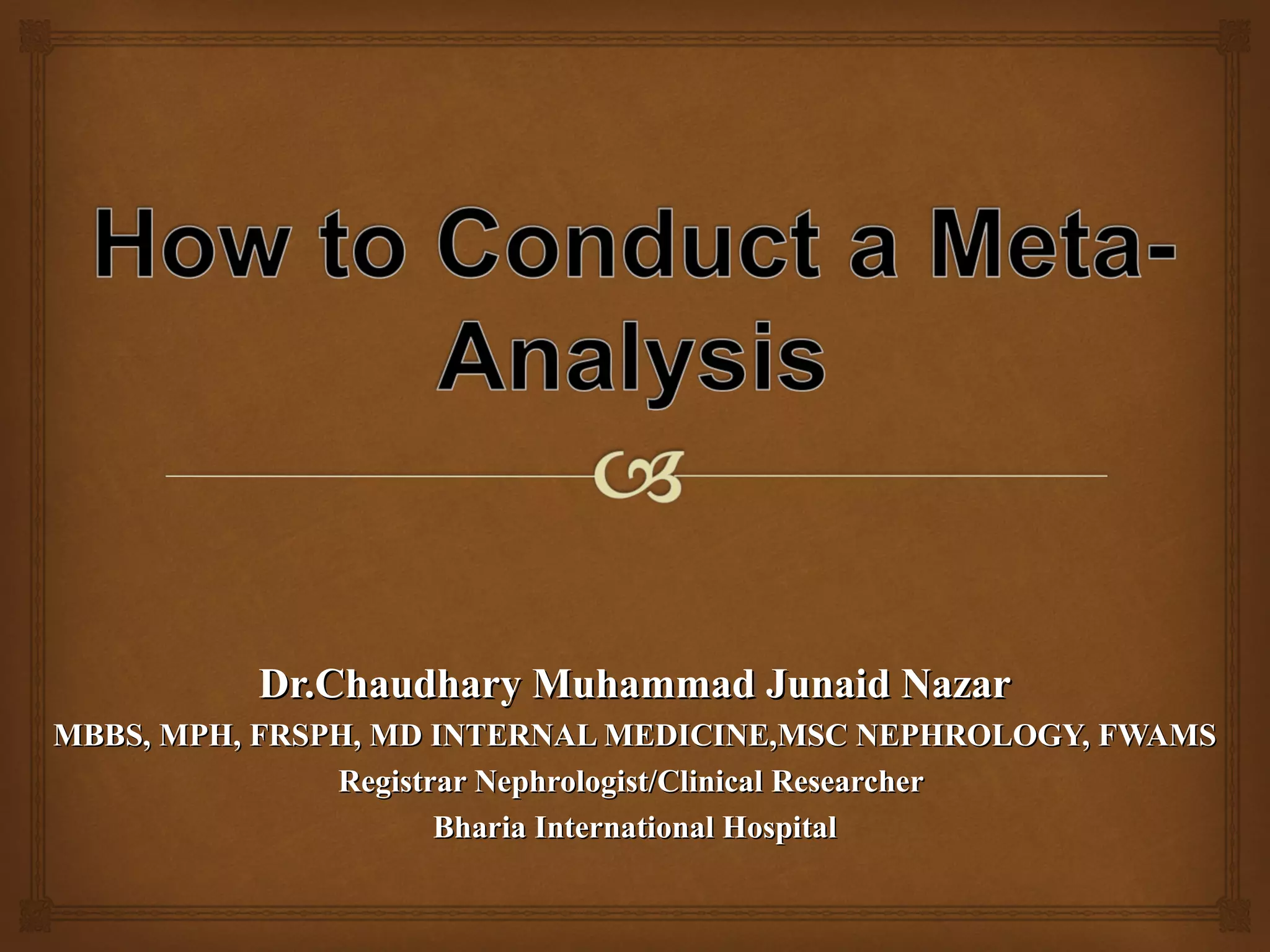 How to conduct meta analysis | PPT