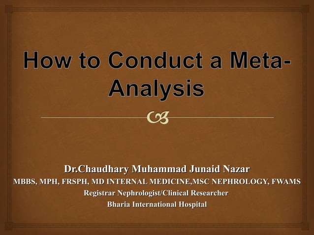 How to conduct meta analysis | PPT